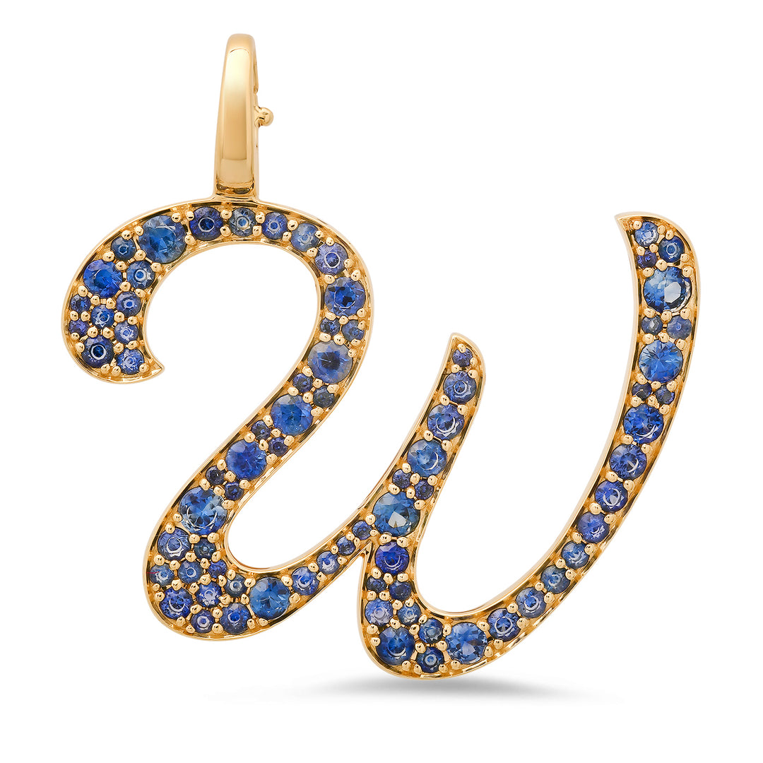Letter W Pendant- Eriness Jewelry