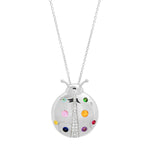Multi Colored Mama Ladybug Necklace- Eriness Jewelry